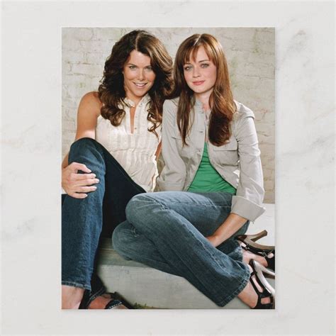 Lorelai And Rory Sitting Portrait Postcard Gilmore Girls Rory Girl