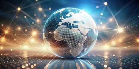 Global Network Connections A Futuristic Representation Of Worldwide Communication And Data