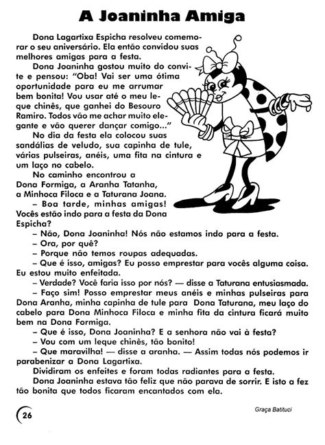 Textos Para Alfabetização Ano BRAINCP