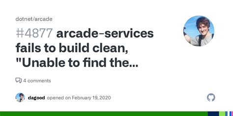Arcade Services Fails To Build Clean Unable To Find The Microsoft VisualStudio Azure