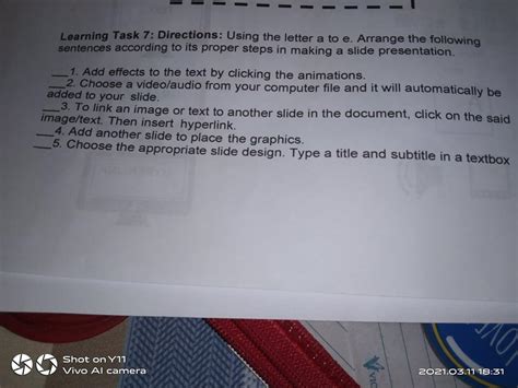 Solved Value Cell A By A Learning Task Direction Chegg Com