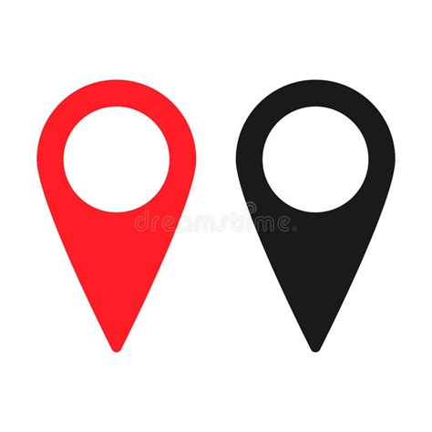 红色和黑地图别针 定位图象 地点别针 Pin象传染媒介 向量例证 插画 包括有 图标 销钉 139762840