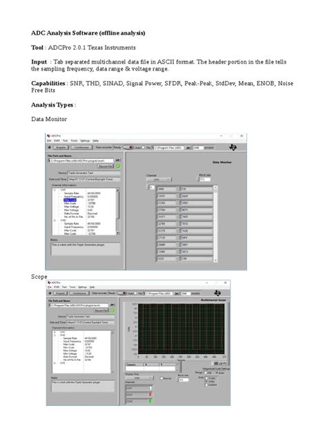 Adc Analysis Software Pdf