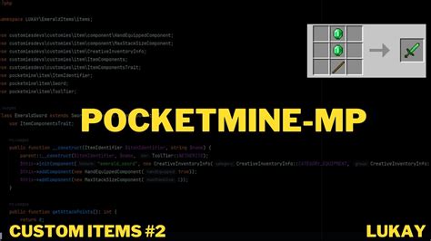 Pocketmine Mp 2 How To Create A Custom Item Youtube