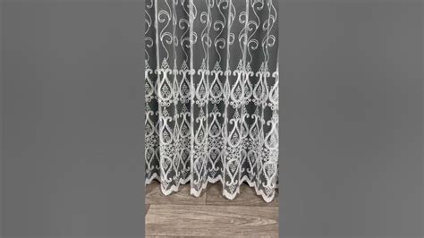 Тюль з гарною серединою та люрексною ниткою Колір білий Youtube