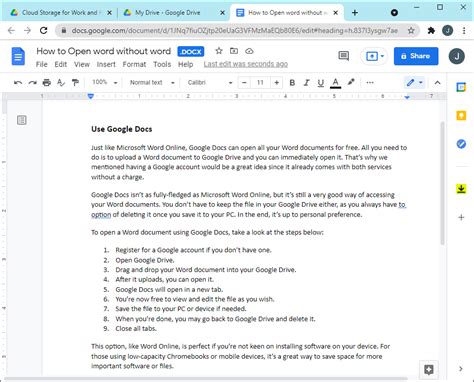 How To Open Word Documents Without Word