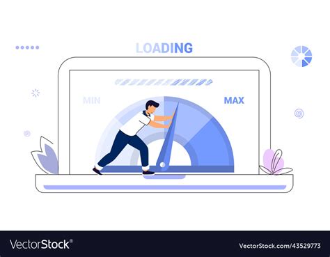 website loading optimization page speed and seo vector image