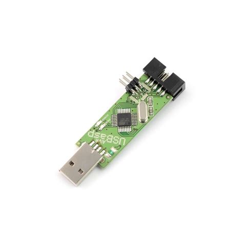 Programator AVR zgodny USBasp ISP taśma IDC zielony elecena pl