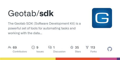 Github Geotabsdk The Geotab Sdk Software Development Kit Is A