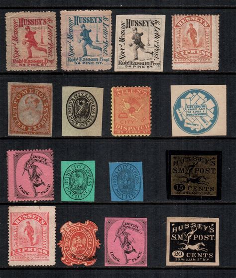 United States 16 Used Locals United States General Issue Stamp