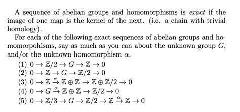A Sequence Of Abelian Groups And Homomorphisms Is