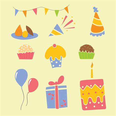 Premium Vector Birthday Party Vector Set