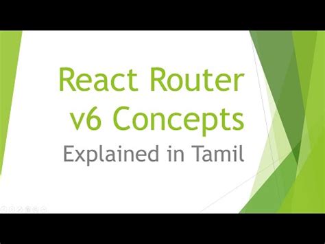 React Router V UseNavigate UseParams Routes Redirecting Explained In Tamil YouTube