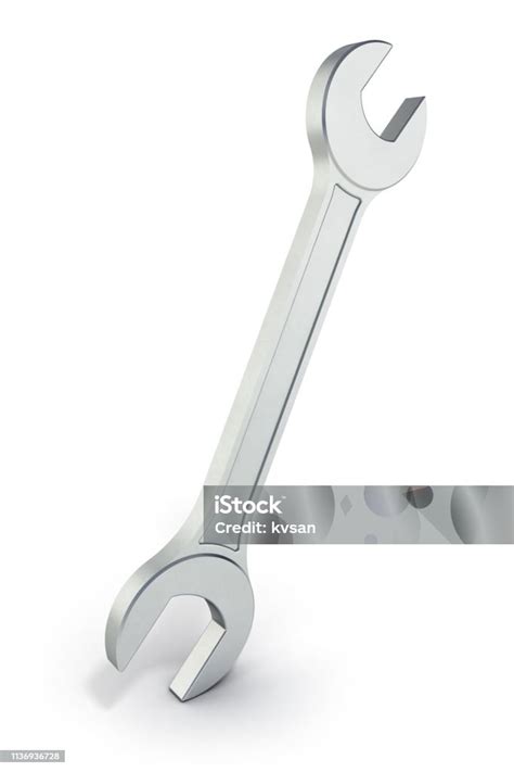 흰색 배경 3d 렌더링에 고립 된 렌치 강철에 대한 스톡 사진 및 기타 이미지 강철 개념 건설 기계류 Istock