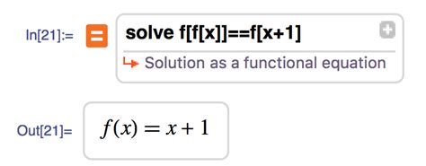 Wolfram Alpha Queries Can Mathematica Solve Functional Equations With