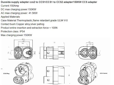 Ev Charging Cable Ccs2 To Ccs1 Connector Ccs1 To Ccs2 Adapter Combo2 Ev