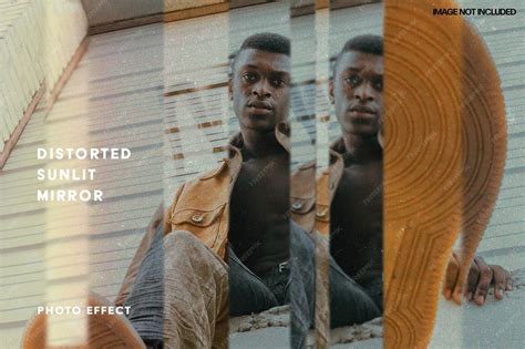 Premium Psd Mirror Stripes Distortion Photo Effect