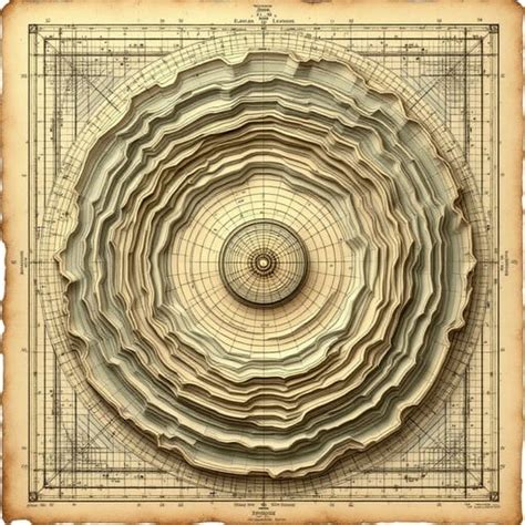 Free Circular Topographic Map Image Topographic Vintage Circular