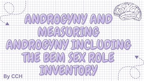 Aqa Alevel Psychology Gender Androgyny And Measuring Androgyny And The Bems Sex Role
