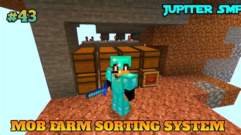 Make Fastest Sorting System For Mob Farm In Jupiter Smp Mincraft Survival 43 Youtube