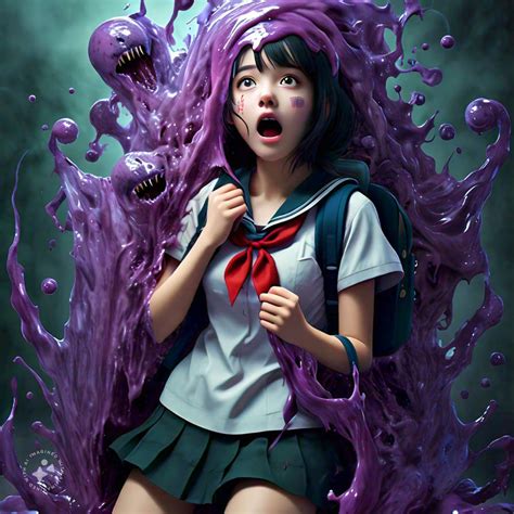 Girl Being Devoured By Blob By Viredeath On Deviantart