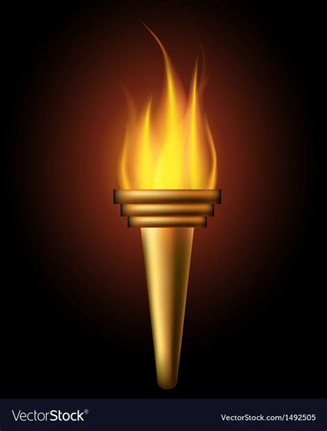 Burning Torch Royalty Free Vector Image Vectorstock