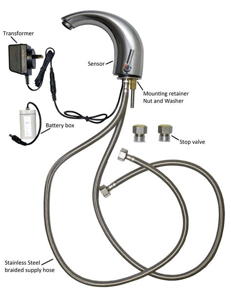 Sensor Tap Hot And Cold Mixer Deck Mounted Hands Free Hygiene