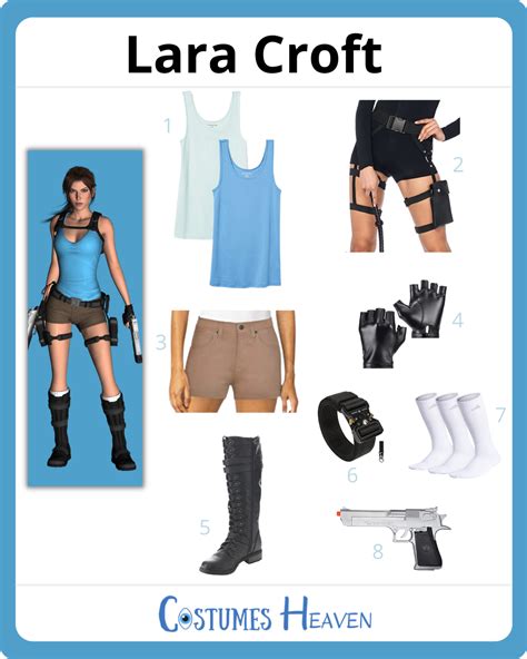 Lara Croft Tomb Raider Costume Video Game Outfits Halloween Costume Outfits Game Costumes