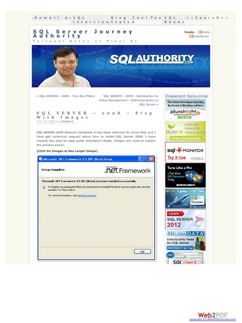 Step By Step Guide To Installing Sql Server 2008 With Images Pdf