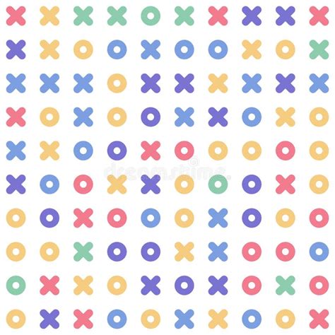 abstract ornament tic tac toe seamless vector wallpaper repeat decor of game tic tac toe tile
