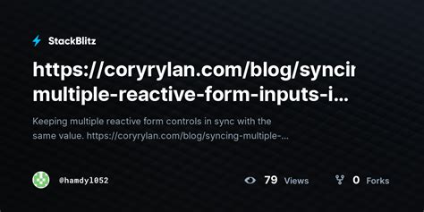 blog syncing multiple reactive form inputs in
