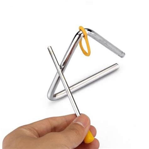 4 Inch Musical Steel Triangle Percussion Instrument With Striker
