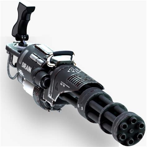 Multi Barrel Machine Gun Model Model Turbosquid 2050769