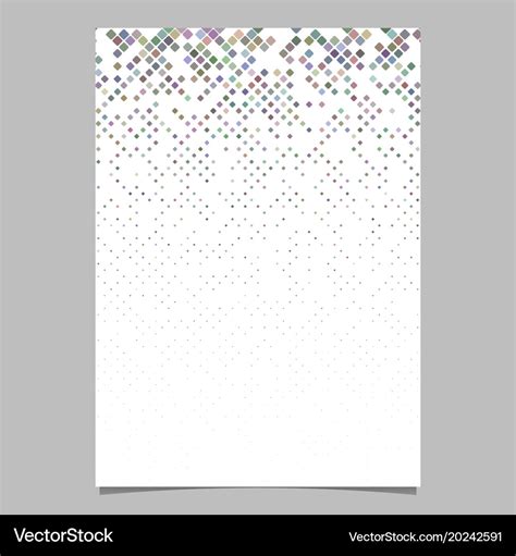 Diagonal Square Pattern Flyer Template Mosaic Vector Image