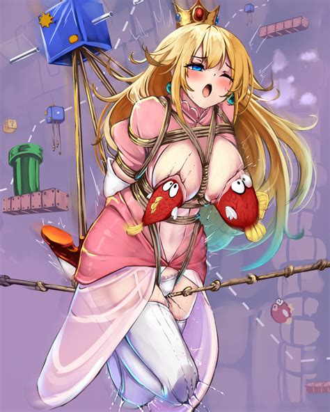 Rule 34 1girls Arms Behind Back Bead Sex Machine Blonde Hair Blue Eyes Blush Bondage Breast