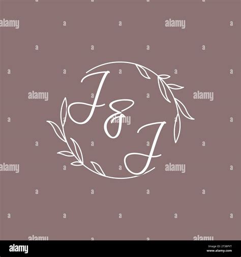 Jj Wedding Initials Monogram Logo Ideas Vector Graphic Stock Vector