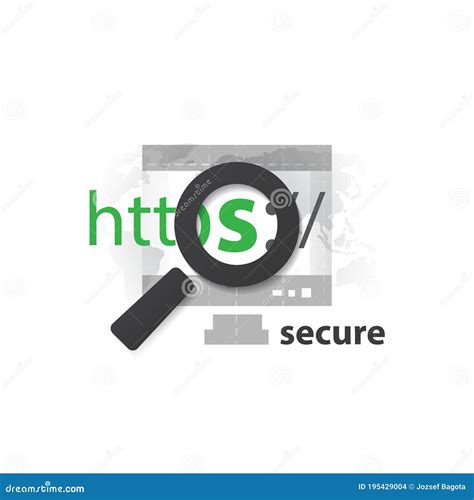 Protocol Safe And Secure Browsing Stock Vector Illustration