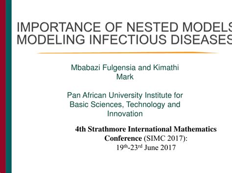 PDF Importance Of Nested Models In Modeling Infectious Diseases