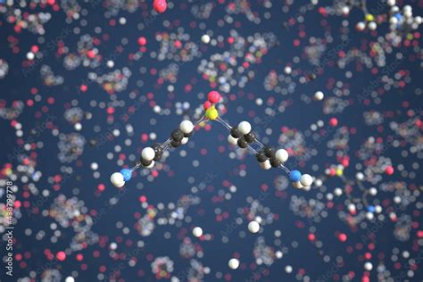 Dapsone Molecule Conceptual Molecular Model Chemical 3d Rendering