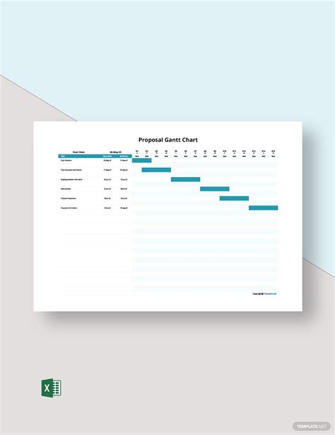 Research Proposal Gantt Chart Template In Excel Download