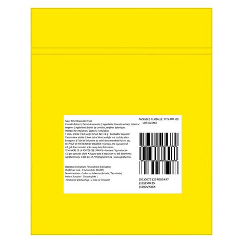 Super Sonic Disposable Vape Ontario Cannabis Store