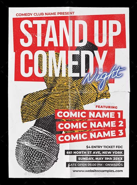 Stand Up Comedy Show Poster Template Stand Up Comedy Shows Stand Up