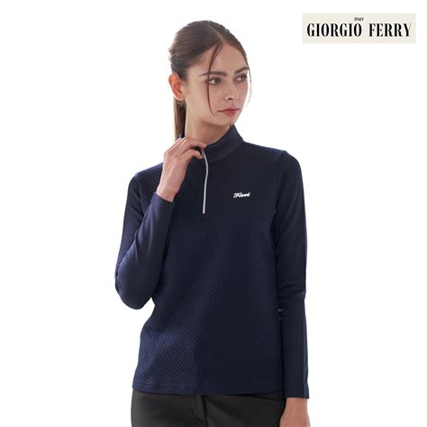 핫딜 조르지오페리 골프 여성 자가드 집업 티셔츠 네이비 D 딜팡 골프용품 전문쇼핑몰