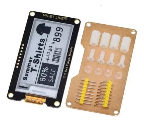 Módulo Epaper 213 Papel Electrónico Spi Para Arduino Cuotas Sin