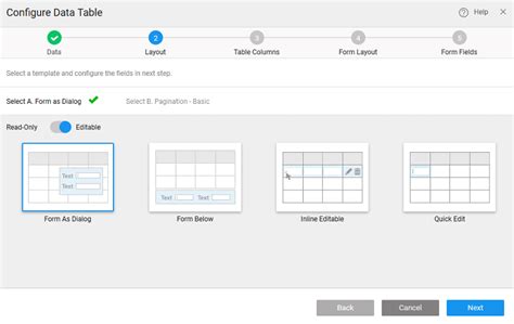 Creating Data Table Wavemaker Docs
