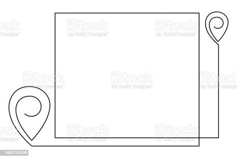 지도 한 라인 아트에서 위치를 가리키는 방법 손으로 그린 길 목적지 연속 윤곽 트렌디한 템플릿 방향 Gps 탐색 개념 편집 가능한 획 개념 기호에 대한 스톡 벡터 아트 및