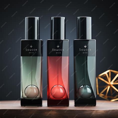 Premium Photo Minimalist Perfume Packaging Display