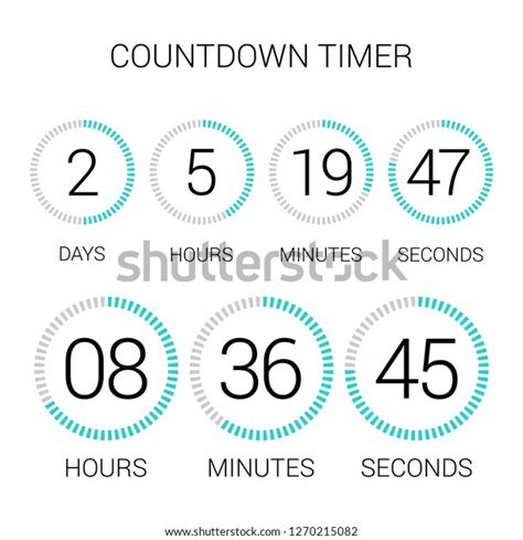 Circle Countdown Clock Counter Timer On Stock Illustration 1270215082 Shutterstock