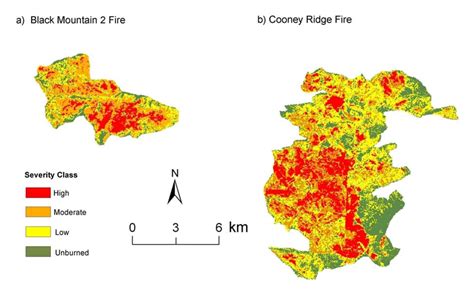Burned Area Reflectance Classification Barc Maps Of The Black