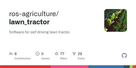 Github Ros Agriculture Lawn Tractor Software For Self Driving Lawn Tractor